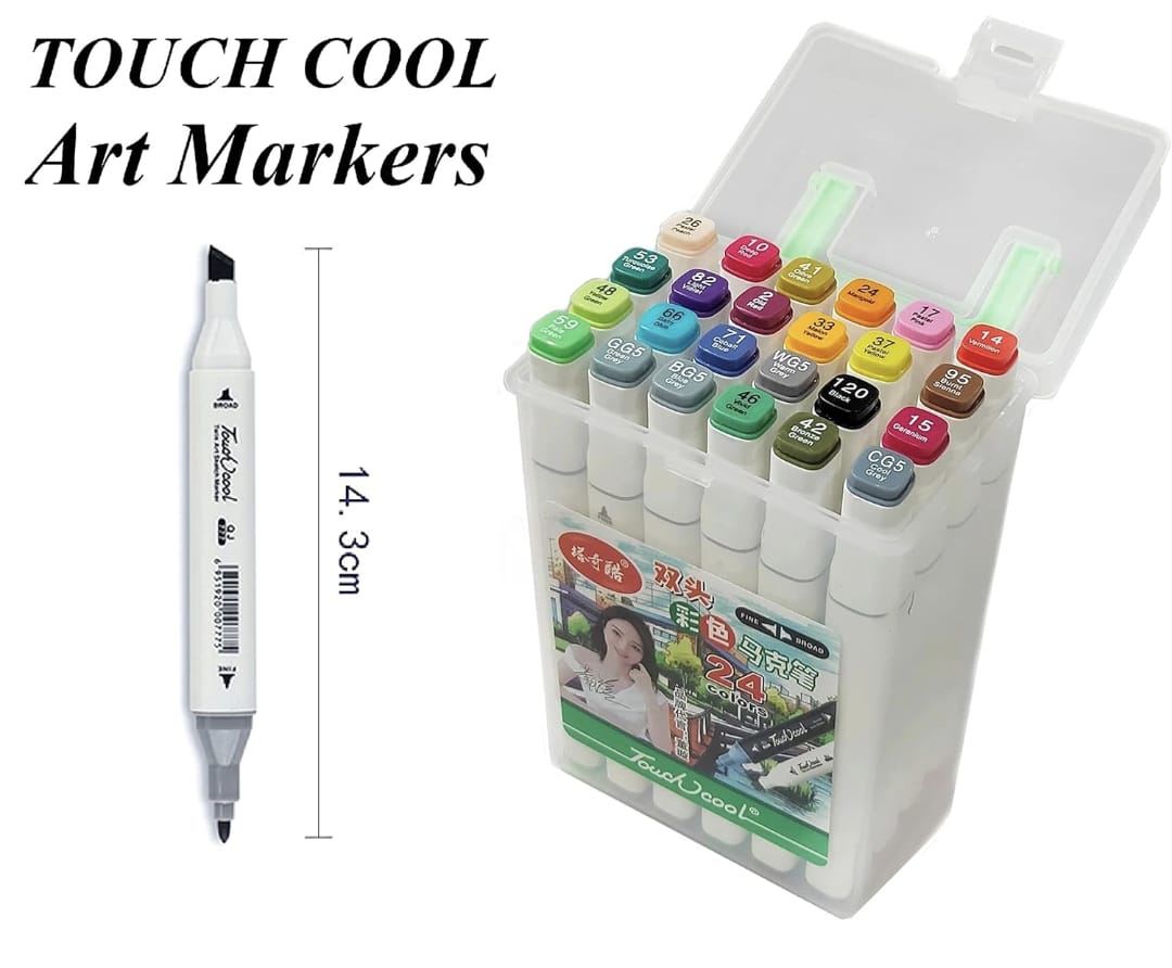 Alcohol Based Touch Cool Marker Dual Tip 24S – uniquestrokes