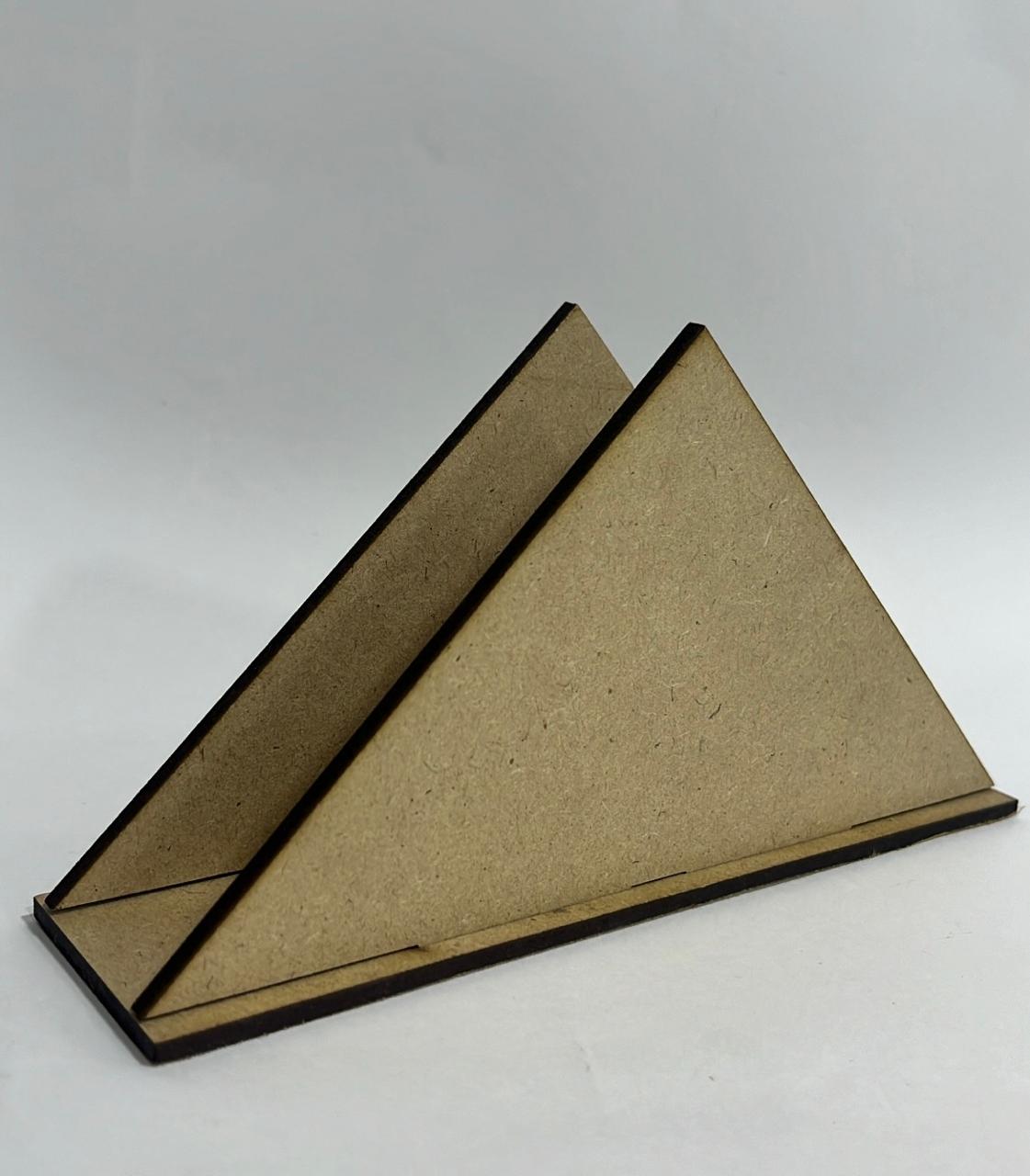 MDF Tissue Holder Triangular shape 17*6.5 cm – uniquestrokes